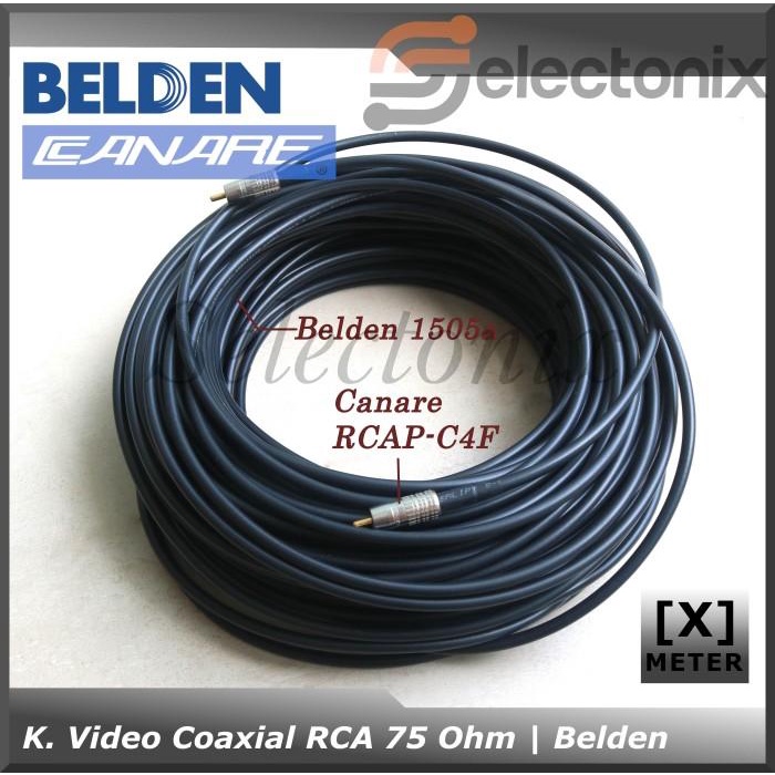 Jual Kabel Coaxial 75 Ohm | RCA Canare x Belden 1505a [Request] | Shopee Indonesia