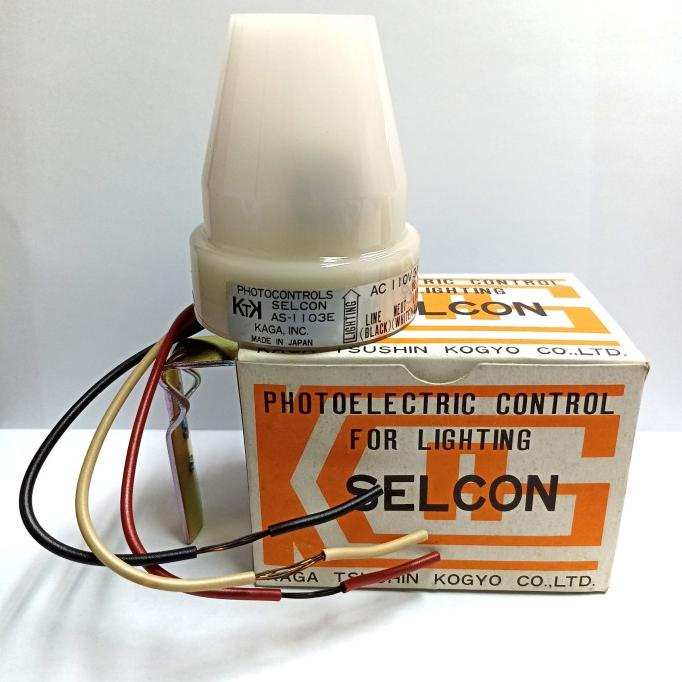 Jual Selcon Photocell sensor cahaya AS-1103E 110volt 3amper asli Jepang ...