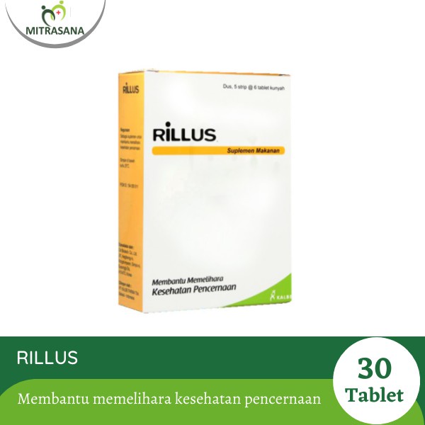 Jual Rillus Chewable - 30 Tablet - Suplemen Prebiotik Untuk Pencernaan ...