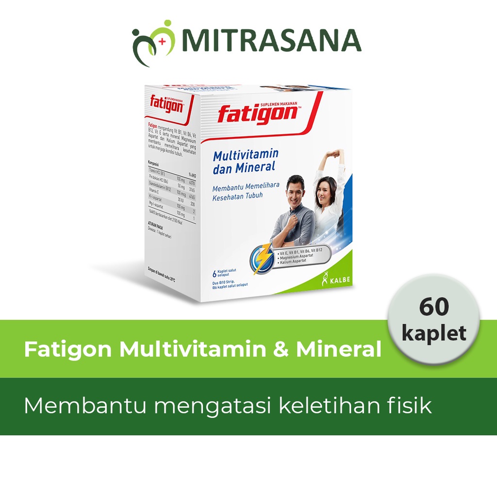 Jual Fatigon Multivitamin - 1 Strip 6 Kaplet - Multivitamin Dan Mineral ...