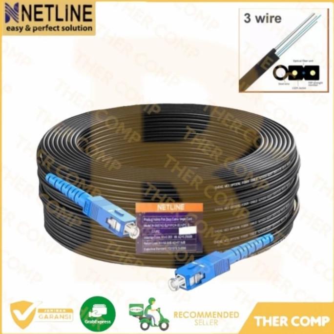 Jual Kabel Fiber Optic 100 Meter Ftth Drop Cable Sc Sc Netline | Shopee ...