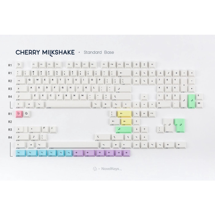 Jual Novelkeys PBT Cherry Milkshake - PBT Dye Sub Cherry Profile ...