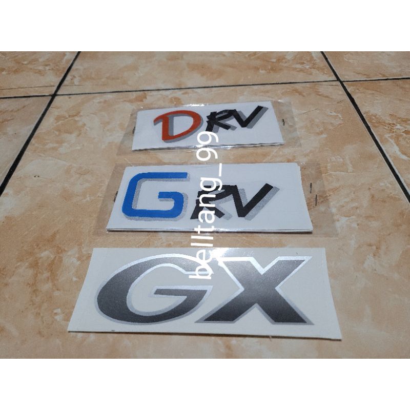 Jual Stiker sticker tulisan drv/ stiker tulisan grv/ stiker tulisan gx ...