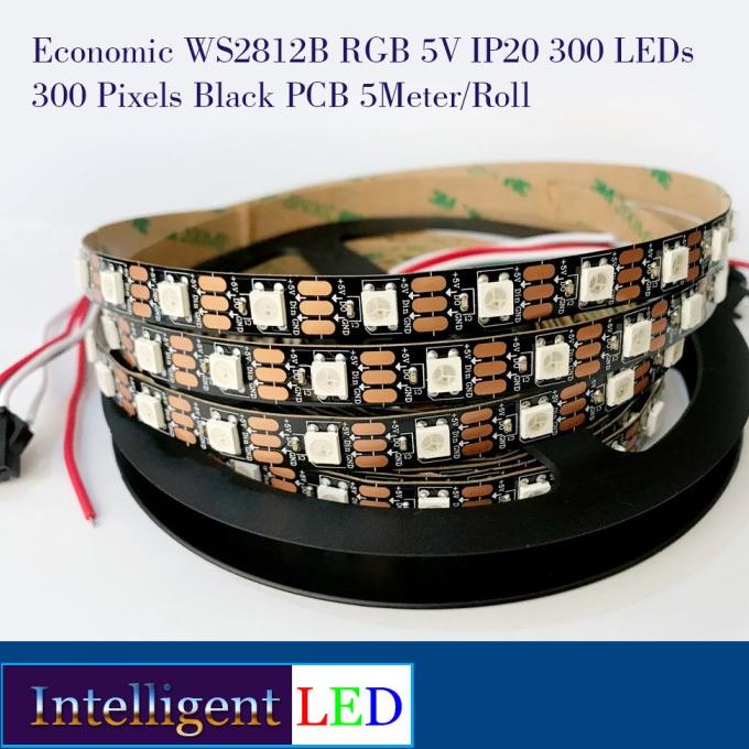 Jual Economic WS2812B RGB 5V IP20 300 LEDs 300 Pixels Black PCB 5Meter ...