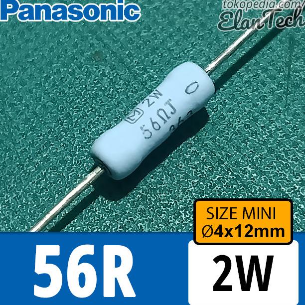 Jual Resistor 56R 2W Panasonic miniaturized size 1W 56 Ohm Elan73c Ayo ...
