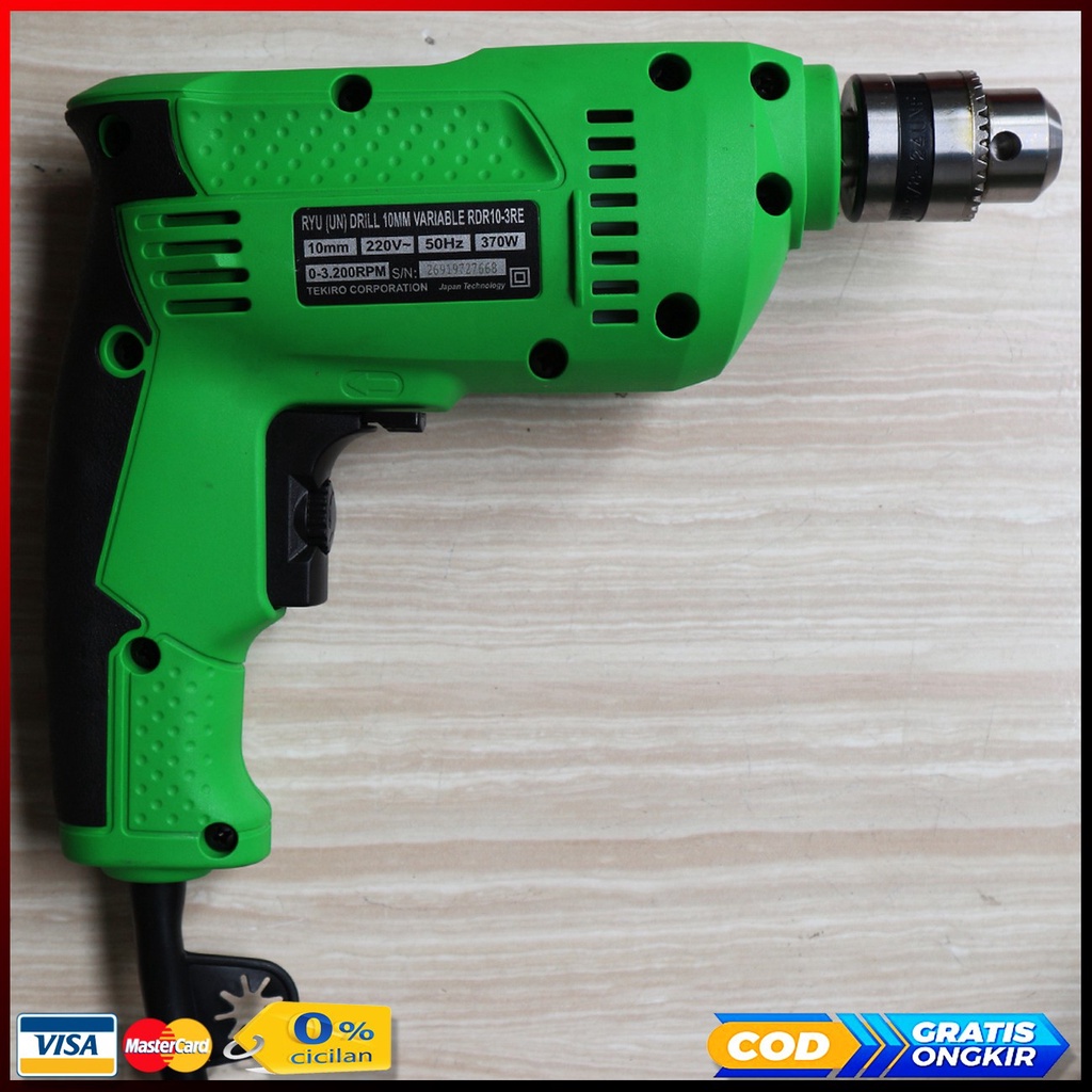 Jual Mesin Bor Listrik 10mm RYU RDR10-3RE Mesin Bor Bisa Bolak Balik ...