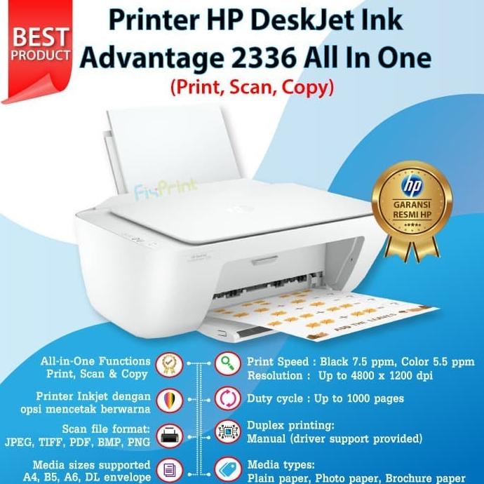 Jual Printer Hp Deskjet Ink Advantage 2336 All-In-One Printer New Store_Arie | Shopee Indonesia