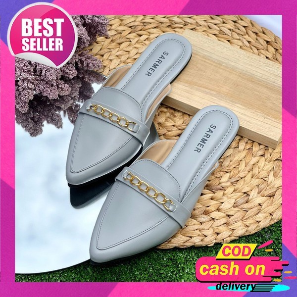 Jual Hils Kaca Simple Jumbo Sepatu Korea Lebaran 2023 Heals Wanita ...