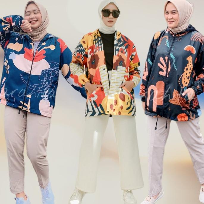 Jual Jaket Parasut Printing Wanita /Jaket Sepeda/Jaket Olahraga/Jaket ...