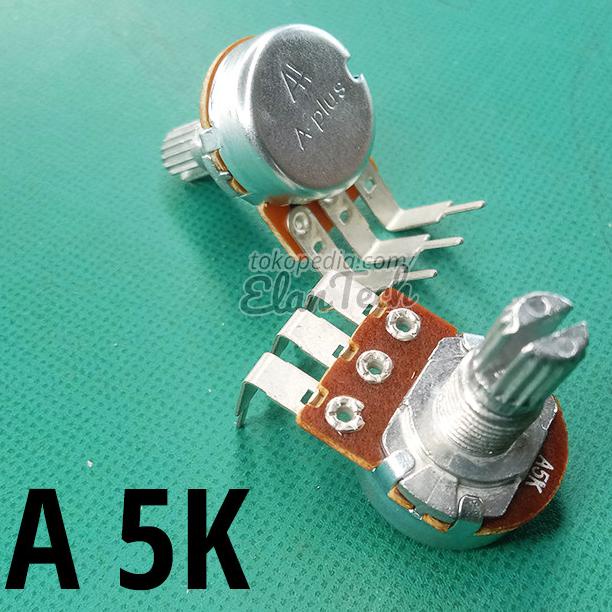 Jual A5k Potensio A-Plus Vertikal Mono Pendek Potensiometer 5kA Elan73c ...