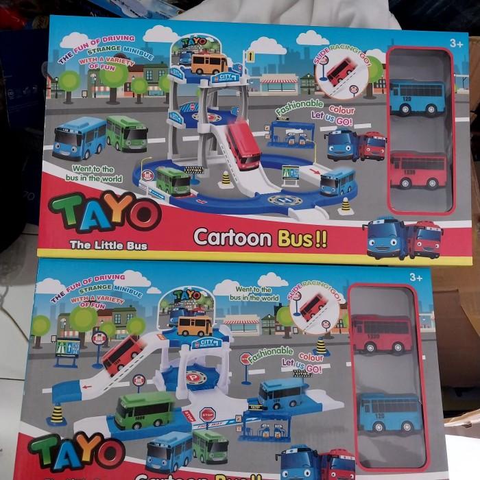 Jual Mainan Anak Bus Tayo Cartoon Track Parking Tayo The Little Bus Ber Sni | Shopee Indonesia
