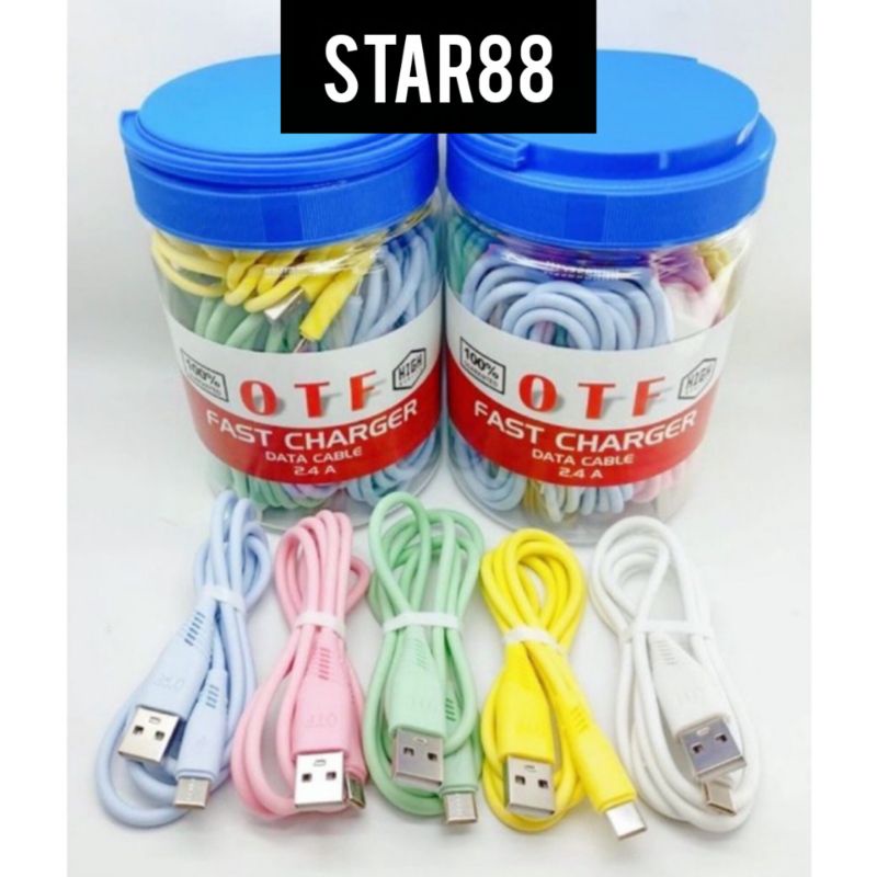 Jual Kabel data OTF MACARON MICRO USB / TYPE-C / LIGHTNING 2.4A fast ...