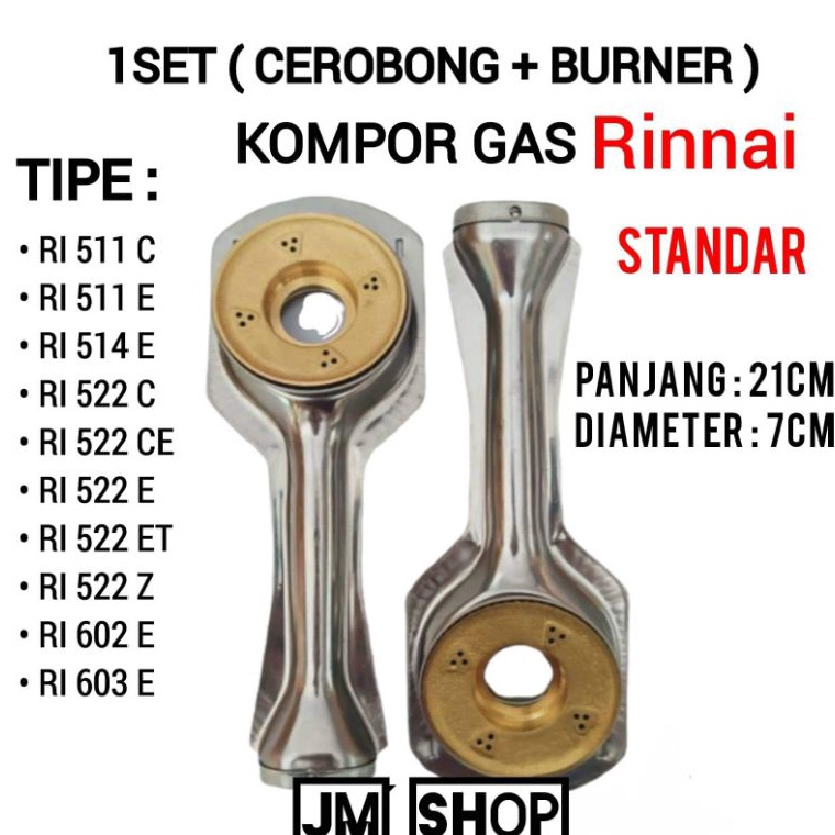 Jual Premium.. CEROBONG/TUNGKU KOMPOR GAS RINNAI 1SET UNTUK TATAKAN KAKI 4 RZH | Shopee Indonesia