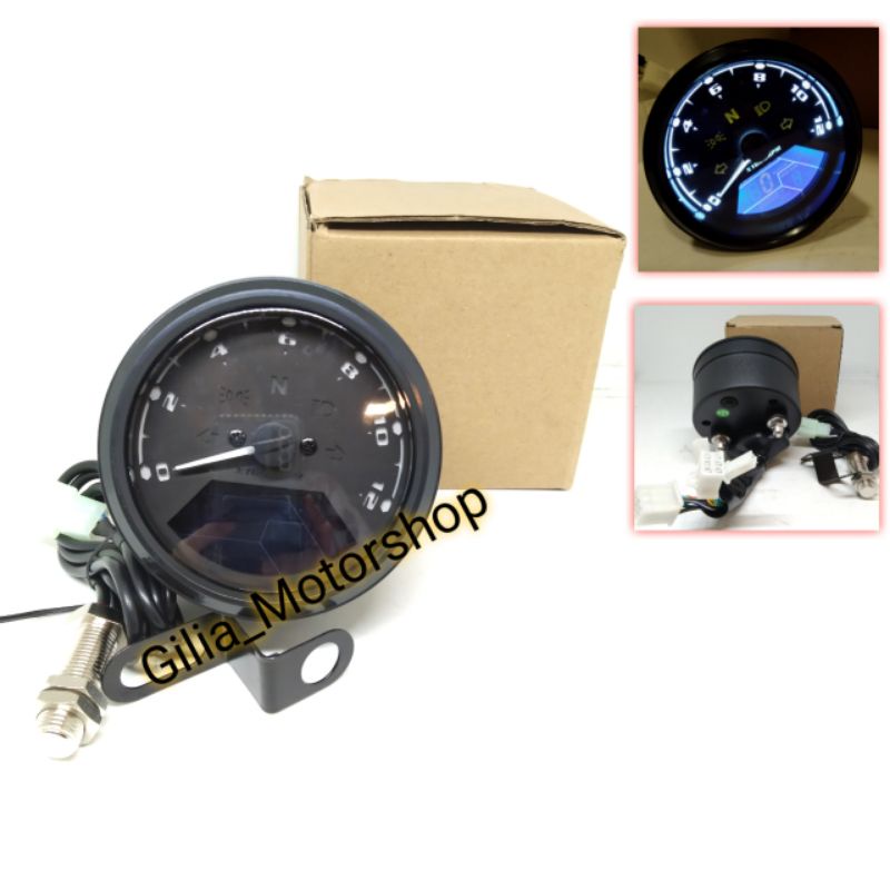 Jual Speedometer babon Digital bulat plus Sensor Spidometer Spido babon ...