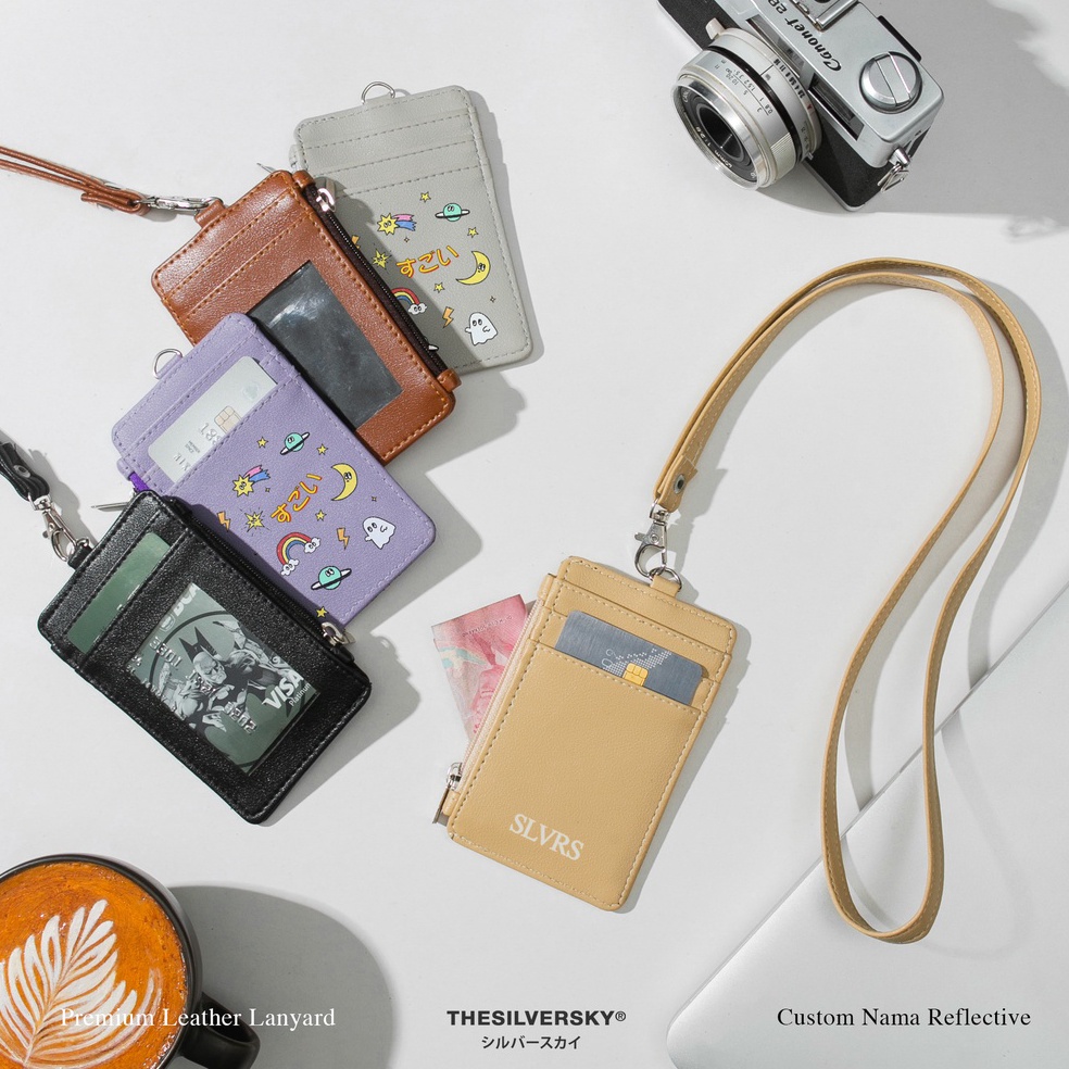 Jual STOK TERBATAS Thesilversky Lanyard Name Tag ID Card Kulit Premium ...