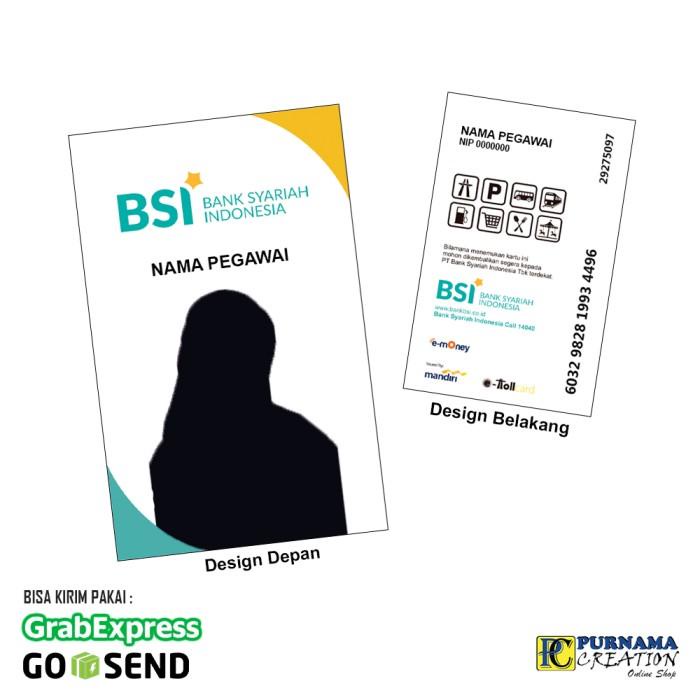 Jual Best Seller Idcard Bsi Id Card Bank Syariah Indonesia E-Money ...