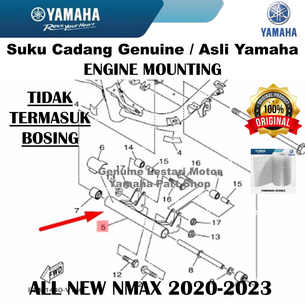 Jual Engine Mounting All New N Max Nmax 2020-2023 Asli Yamaha Surabaya ...