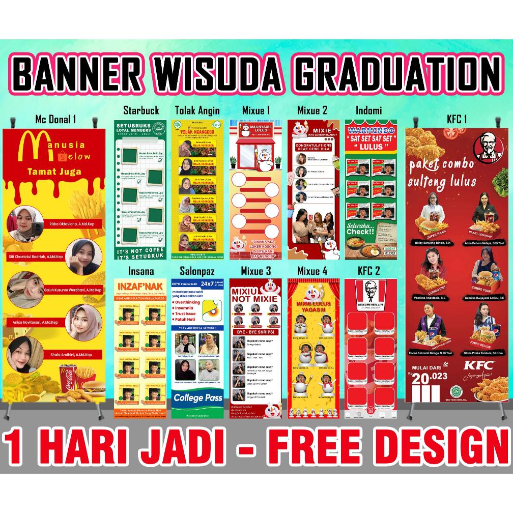 Jual Cetak Spanduk Wisuda Banner Lulus Kuliah Graduation Baner Free ...