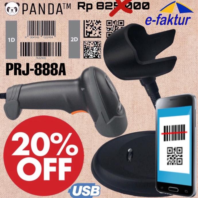 Jual 2D BARCODE SCANNER E-FAKTUR PANDA PRJ-890A AUTO+STAND(QR Code-Efaktur) rra01 | Shopee Indonesia