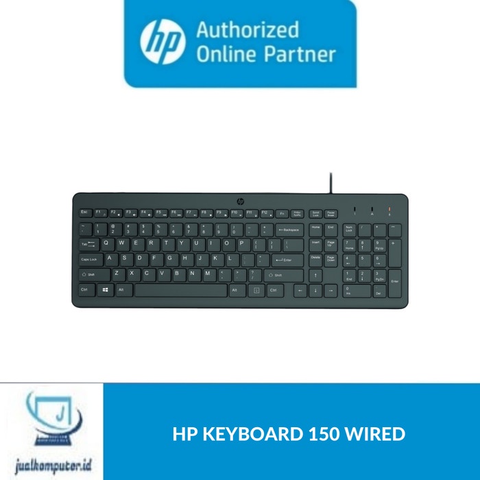 Jual HP 150 Wired Keyboard Slim Design Garansi Resmi | Shopee Indonesia
