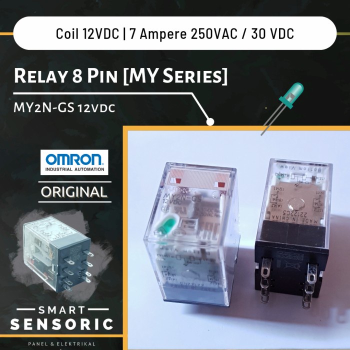 Jual Omron MY2N-GS 12v DC Relay 8 Pin Original MY-GS Socket PYF-08 | Shopee Indonesia