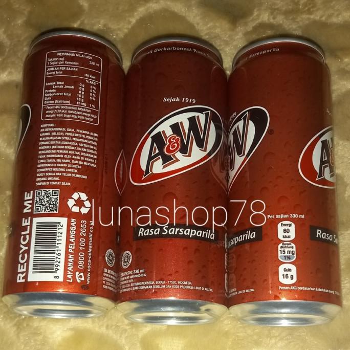 Jual {{{{{{] Minuman berkarbonasi A&W AW A & W A W rasa sarsaparilla ...