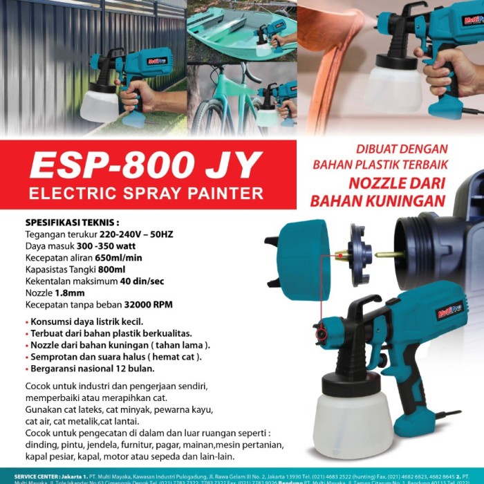 Jual Multipro Esp-800 Jy Electriv Sprayer Spray Gun Listrik | Shopee ...