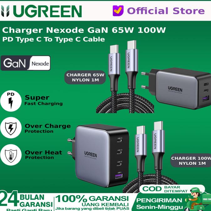 Jual Ugreen Charger Gan Nexode Pd Fast Charging 65W 100W | Shopee Indonesia