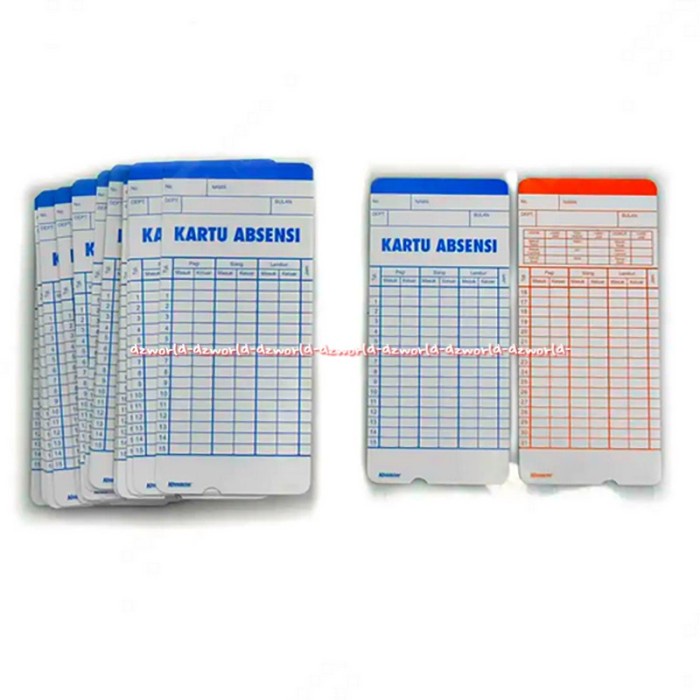 Jual Krisbow Kertas Kartu Absensi 1Pcs Absen Card White Kartu Kehadiran ...