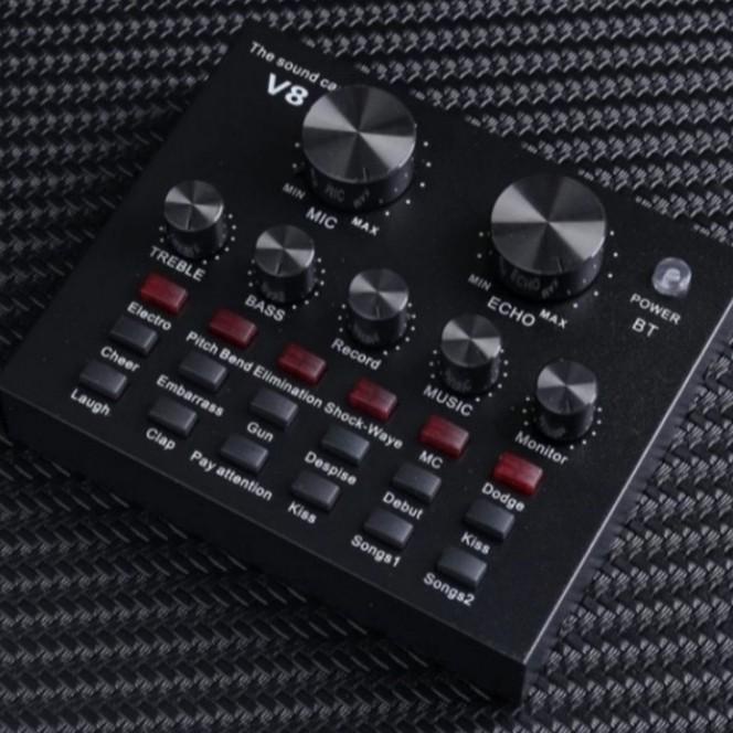 Jual Sound Card V 8 Audio Mixer Bluetooth Soundtrack Audio | Shopee ...