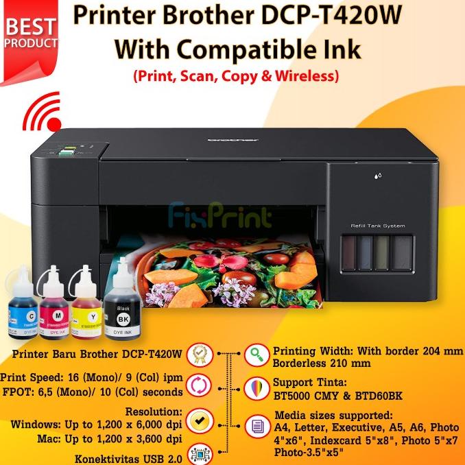 Jual Printer Brother DCP-T420W DCP T420W WiFi Wireless Print Scan Copy | Shopee Indonesia