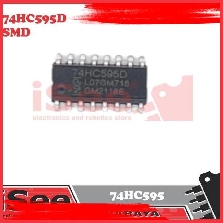 Jual (ise) 74hc595 74hc595d smd sop-16 8 stage serial shift register chip ic smd | Shopee Indonesia