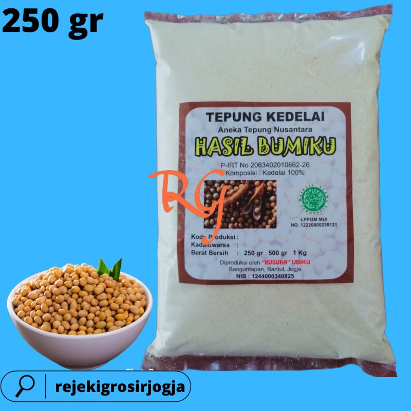 Jual Tepung Kedelai Putih Organik kemasan 250 GRAM/Tepung Kacang ...
