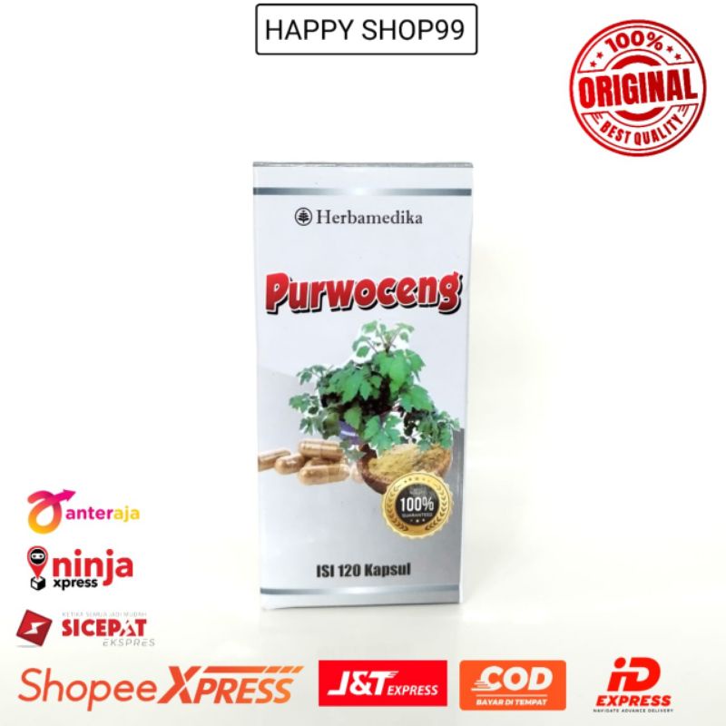 Jual KAPSUL -PURWOCENG HERBAMEDIKA PURWACENG POM TR ISI 120 | Shopee ...