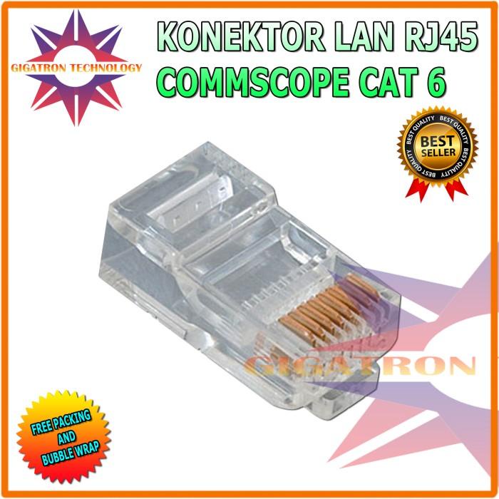 Jual Amp Commscope Connector Rj45 Cat 6 Konektor Rj 45 Cat6 Isi 100Pcs | Shopee Indonesia