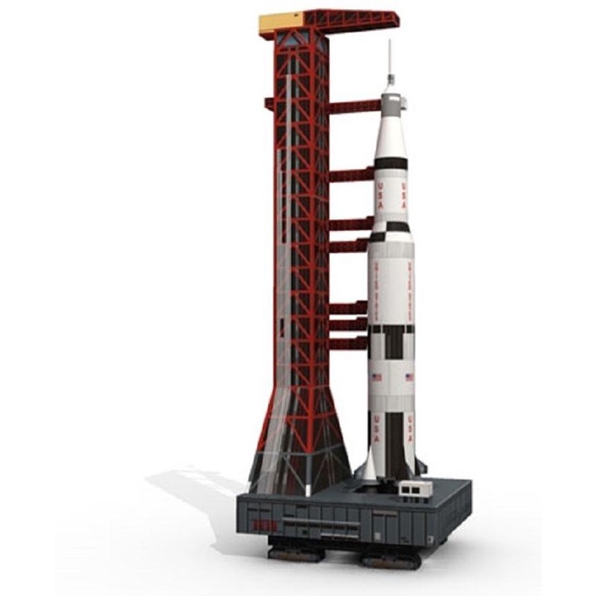Jual DIY Papercraft Pesawat Luar angkas Saturn V Rocket and Launch Pad ...