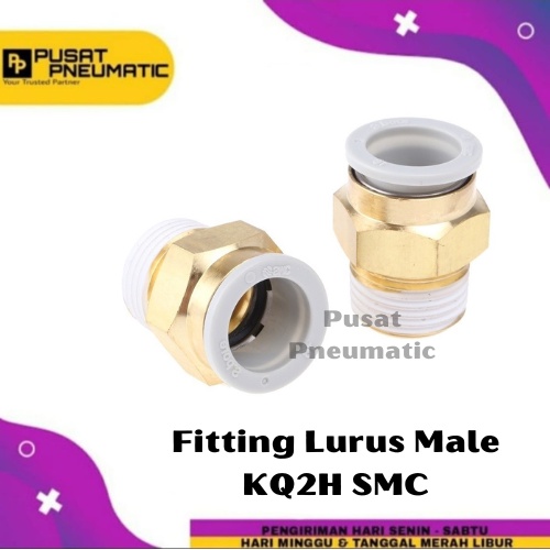 Jual KQ2H 06-04 Fitting Lurus Male Slip Lock Selang 6mm Drat 1/2 Inch SMC | Shopee Indonesia