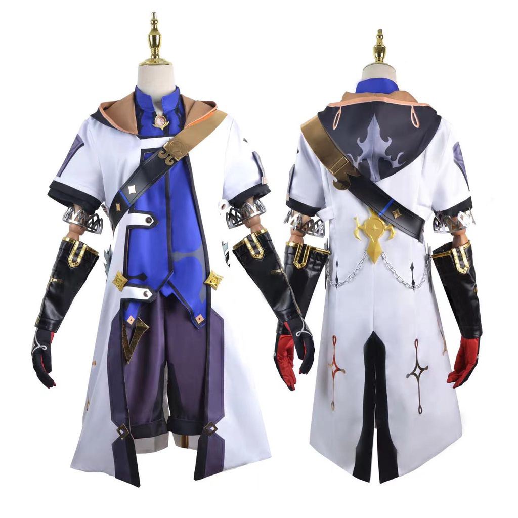 Jual Genshin Impact Albedo cosplay costume Albedo cosplay Set and wig ...