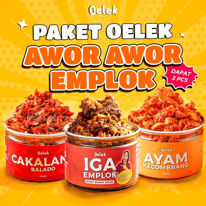 Jual Paket Awor-Awor Emplok by Farida Nurhan / Sambal Iga / Iga Mercon ...