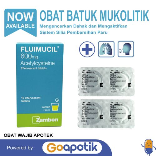 Jual FLUIMUCIL 600 MG BOX 10 TABLET | Shopee Indonesia