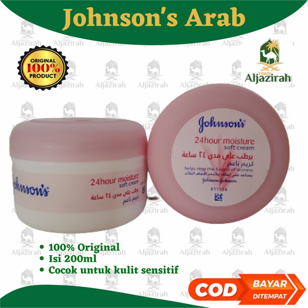 Jual Johnson's Cream Arab 200ml 24 Hours Moisture Soft Cream | Johnson ...