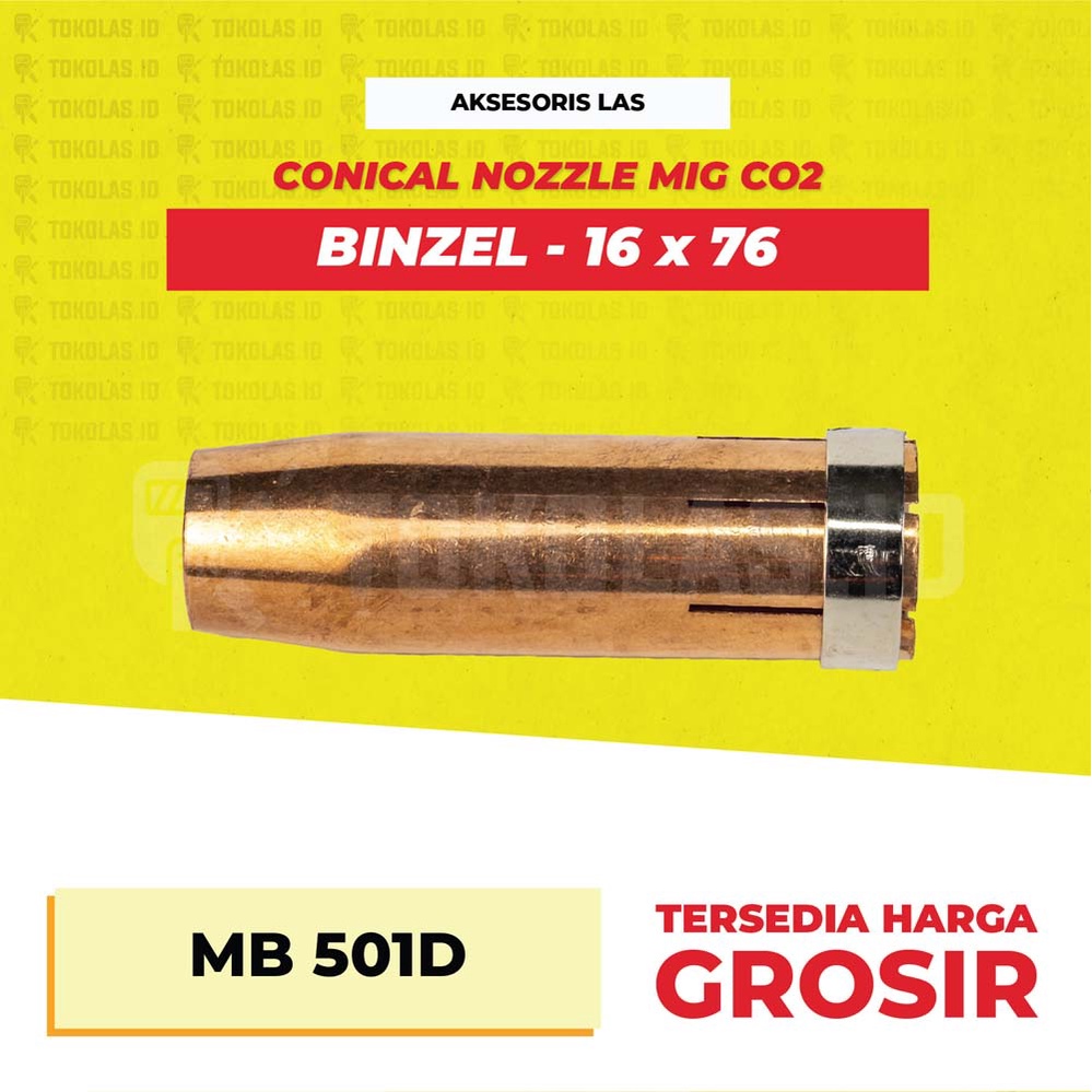 Jual 5 Pcs Nozzle Conical Nosel MB 501D MIG Torch Co Co2 MB-501D MB500 Binzel | Shopee Indonesia