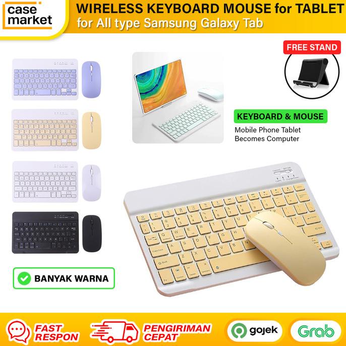 Jual Samsung Tab A8 A7 S6 Lite S8 S7 Wireless Keyboard Mouse Tablet ...