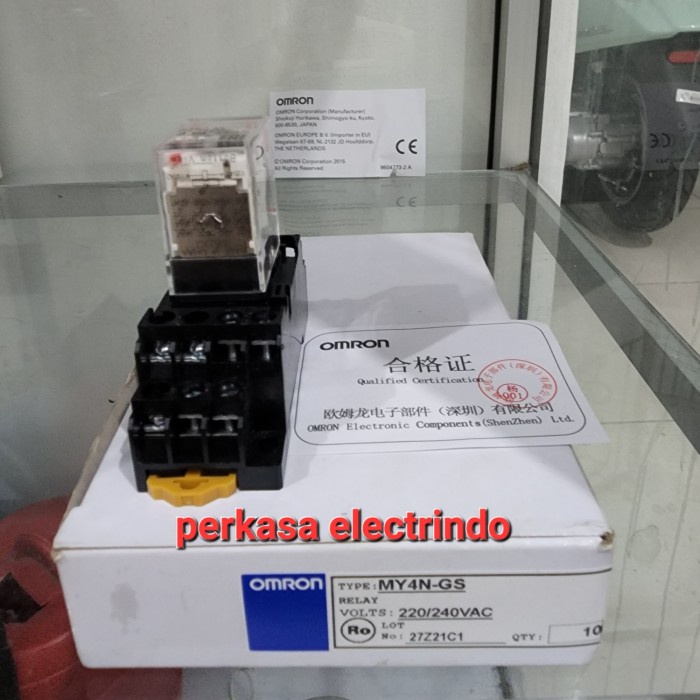 Jual OMRON RELAY MY4N-GS 220/240 V AC + SOKET ORIGINAL OMRON ORIGINAL | Shopee Indonesia