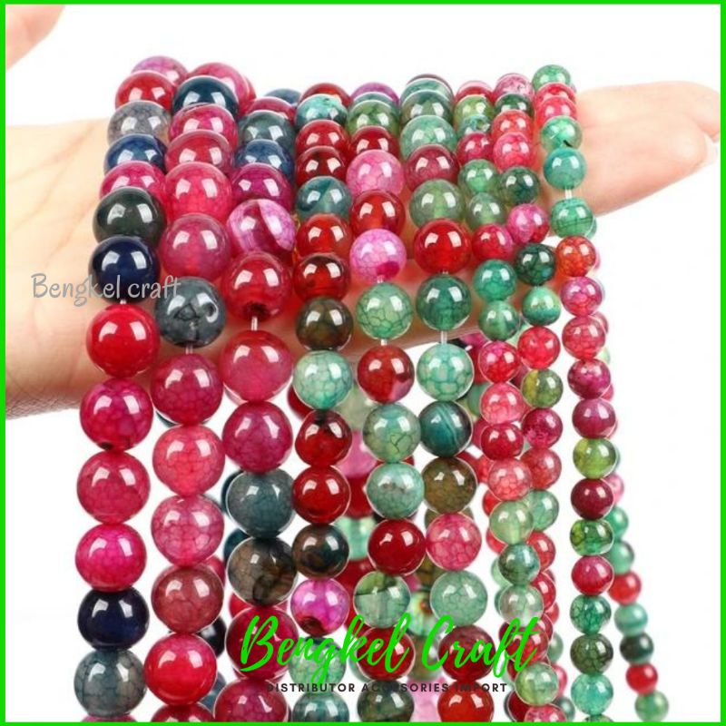 Jual Manik Batu Alam Watermelon Quartz Turmaline Multi Warna 4-12mm ...