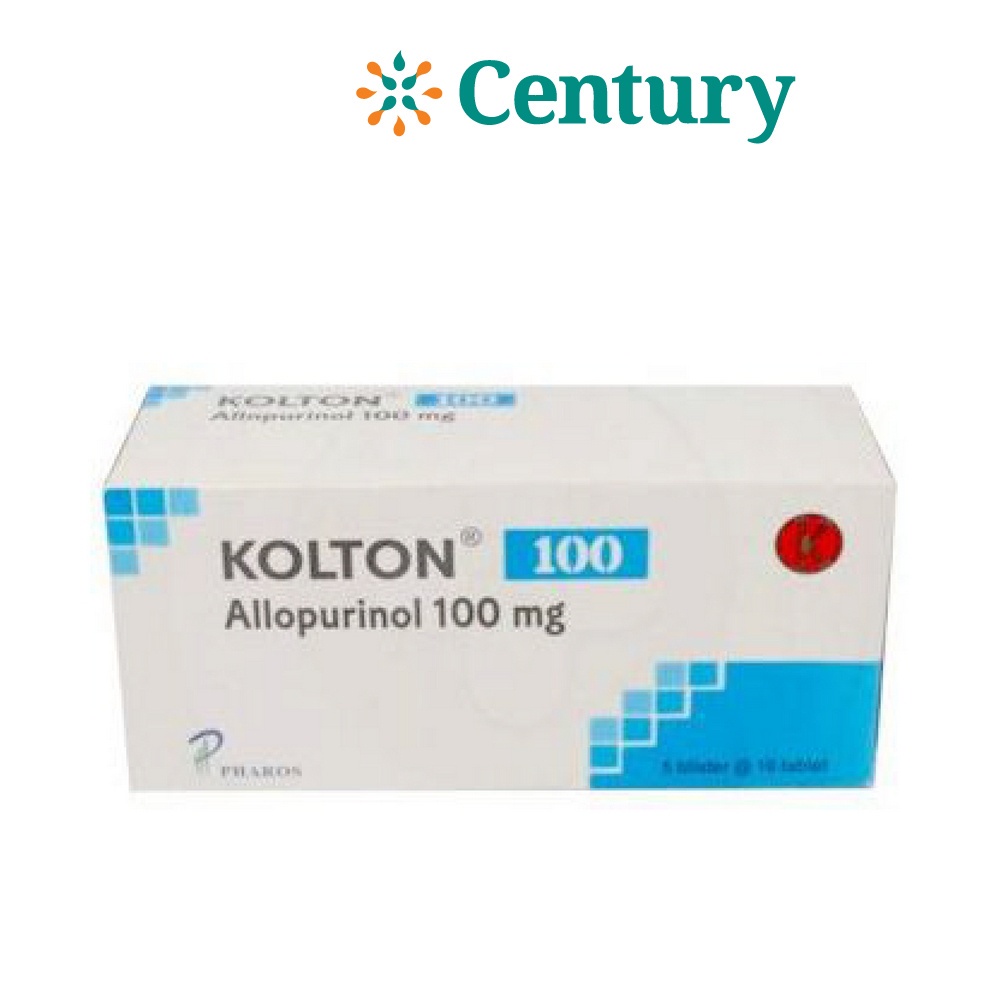Jual KOLTON 100 MG 1 BLISTER ISI 10 TABLET / ALLOPURINOL / OBAT ASAM ...