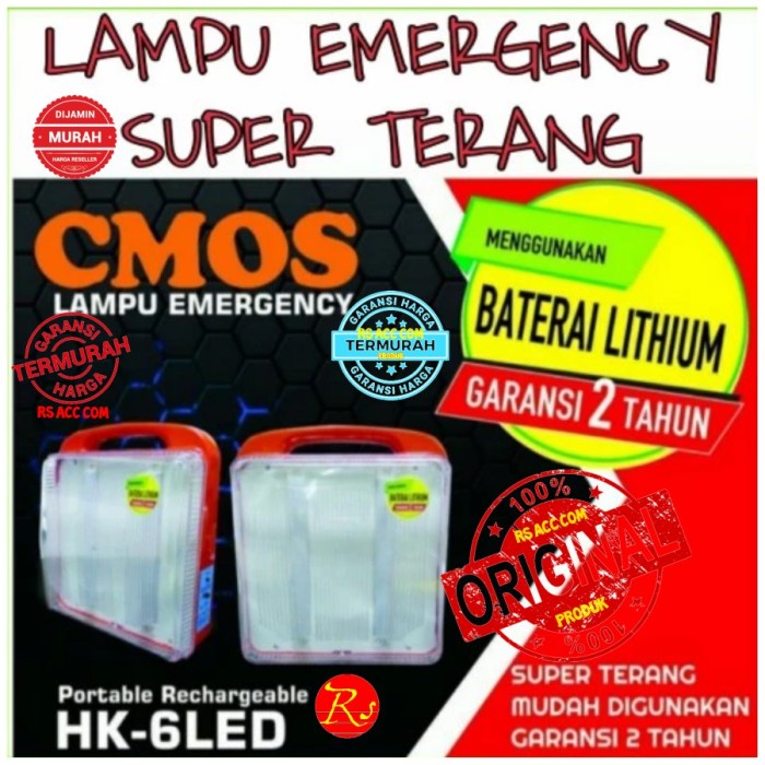 Jual Terlaris Cmos Hk-6 Led Emergency Lamp / Lampu Darurat Cmos Hk-6 ...