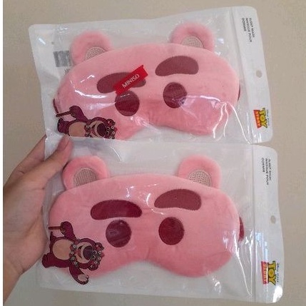 Jual Miniso Sleep Mask Eye Mask Lotso Disney Pixar Penutup Mata Lotso ...