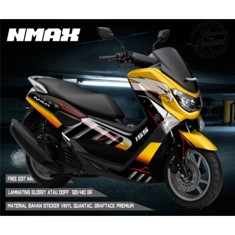 Jual sticker variasi decal full blok striping yamaha nmax old full body ...