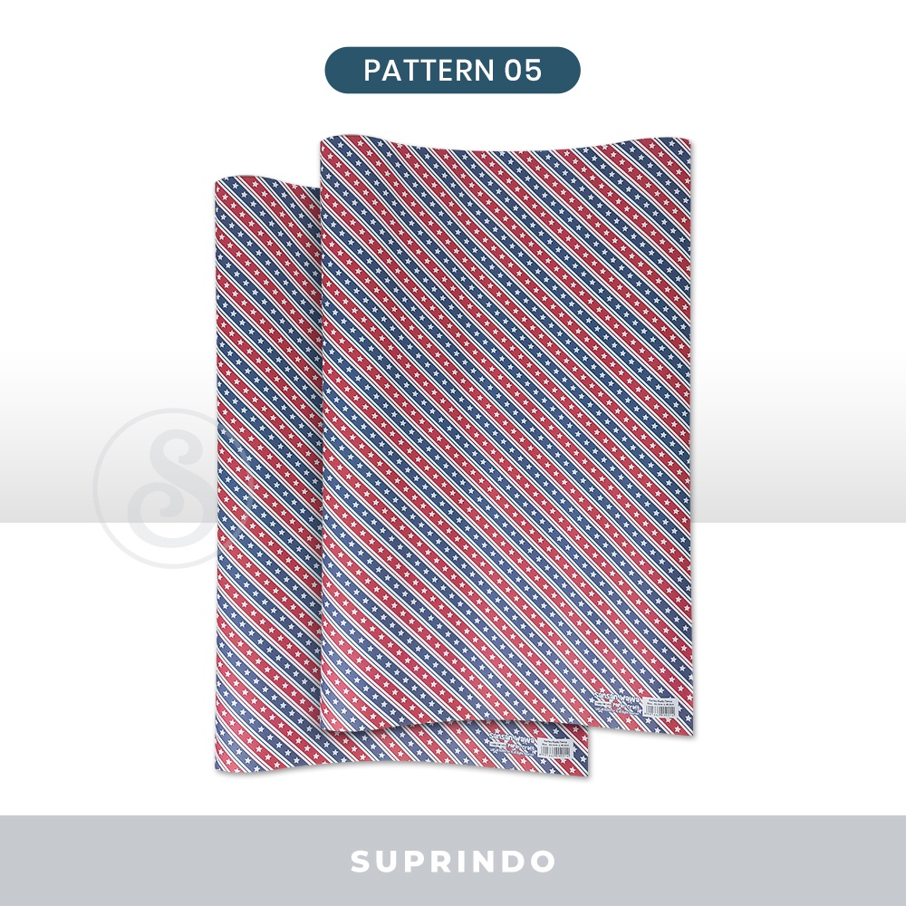Jual (10 lbr) KERTAS KADO MOTIF PATTERN / GEOMETRIS (63.5 x 49.5 cm ...